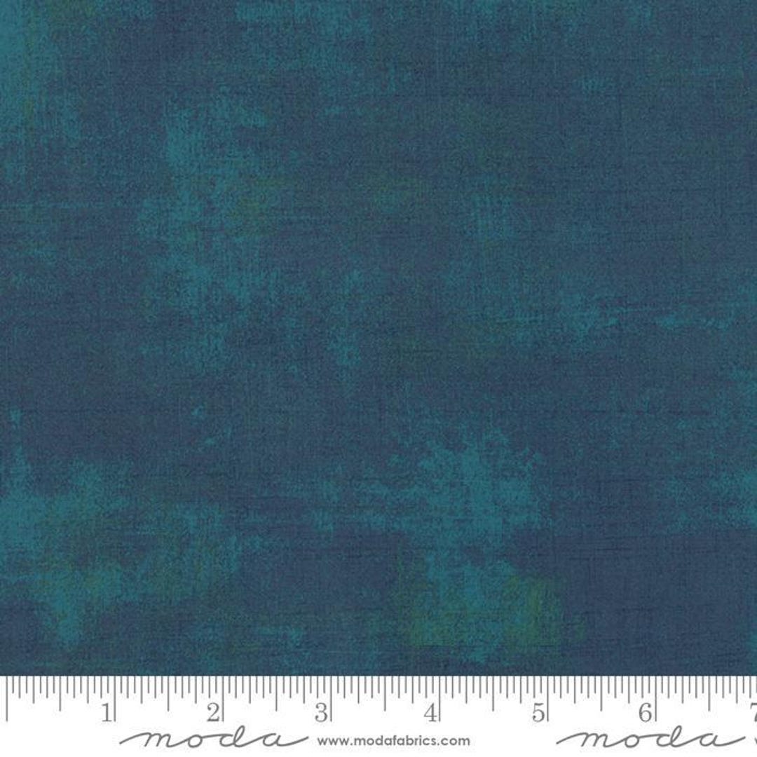 Moda Grunge in Peacock 30150 230, Blue Fabric by the Yard, Moda Fabric ...