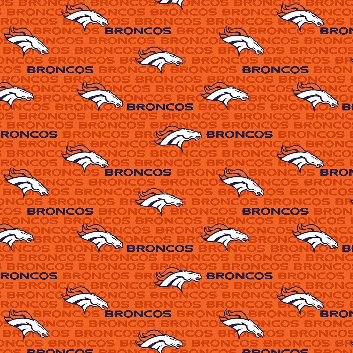 Denver Broncos Fabric by the Yard, Cotton Denver Broncos Fabric ...