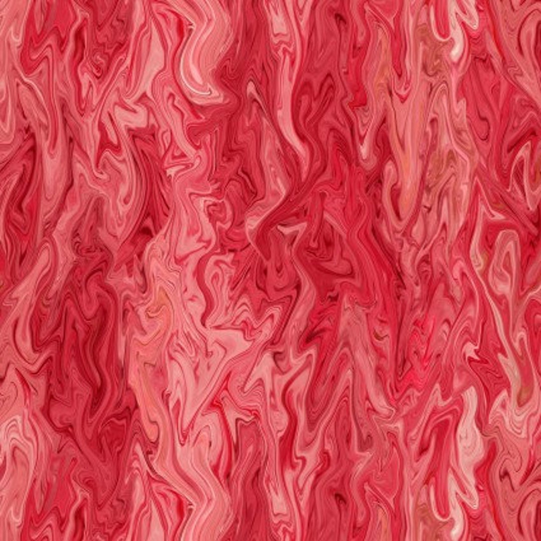 Red Fabric by the Yard From P&B Marble Studio, Red Marble Fabric, Red ...