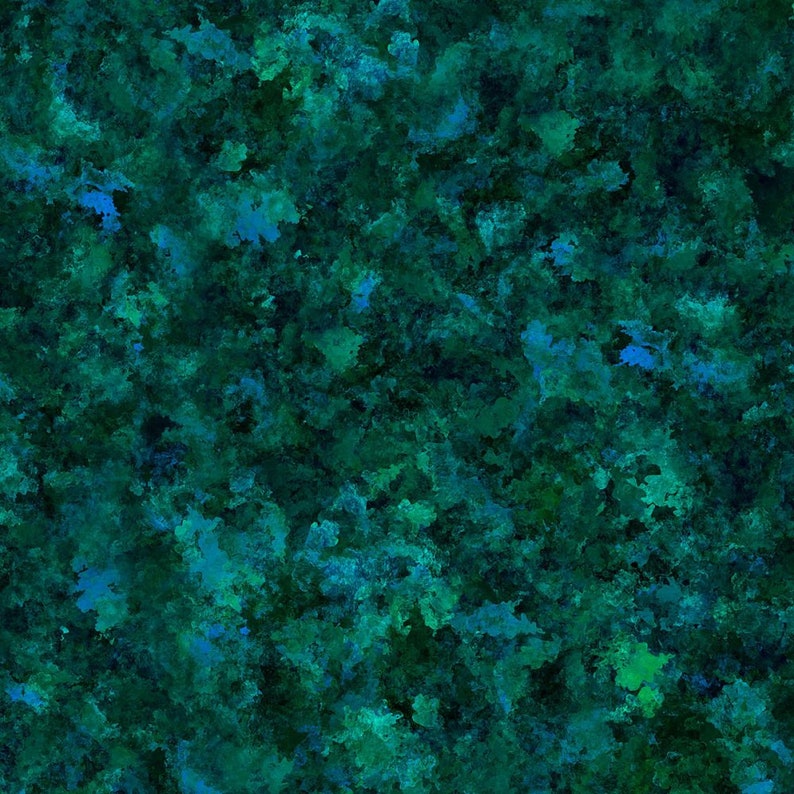 Blue Green Fabric by the Yard Palette Patch Fabric Line Digitally ...