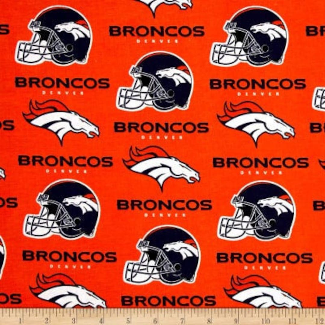 Denver Broncos Fabric by the Yard, Cotton Denver Broncos Fabric ...