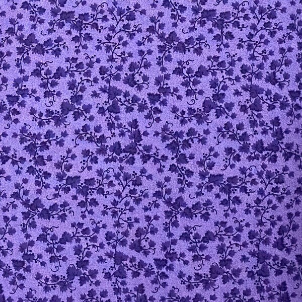 Purple Calico Fabric - Etsy
