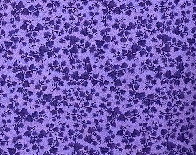 Purple Fabric by the Yard, Purple Floral Fabric, Purple Flower Fabric ...
