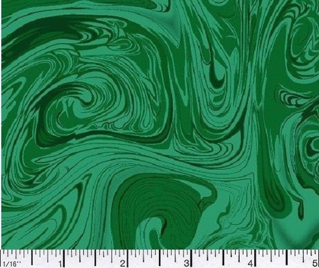 Green Fabric by the Yard, Green Swirl Fabric by the Yard, Bright Green ...
