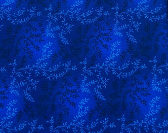 Blue Flower Fabric | Etsy