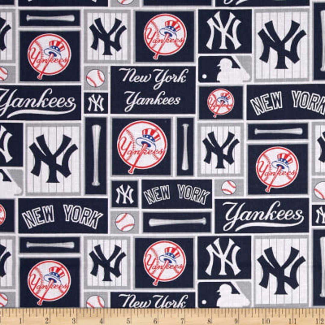 New York Yankees Fabric by the Yard, Cotton New York Yankees Fabric ...