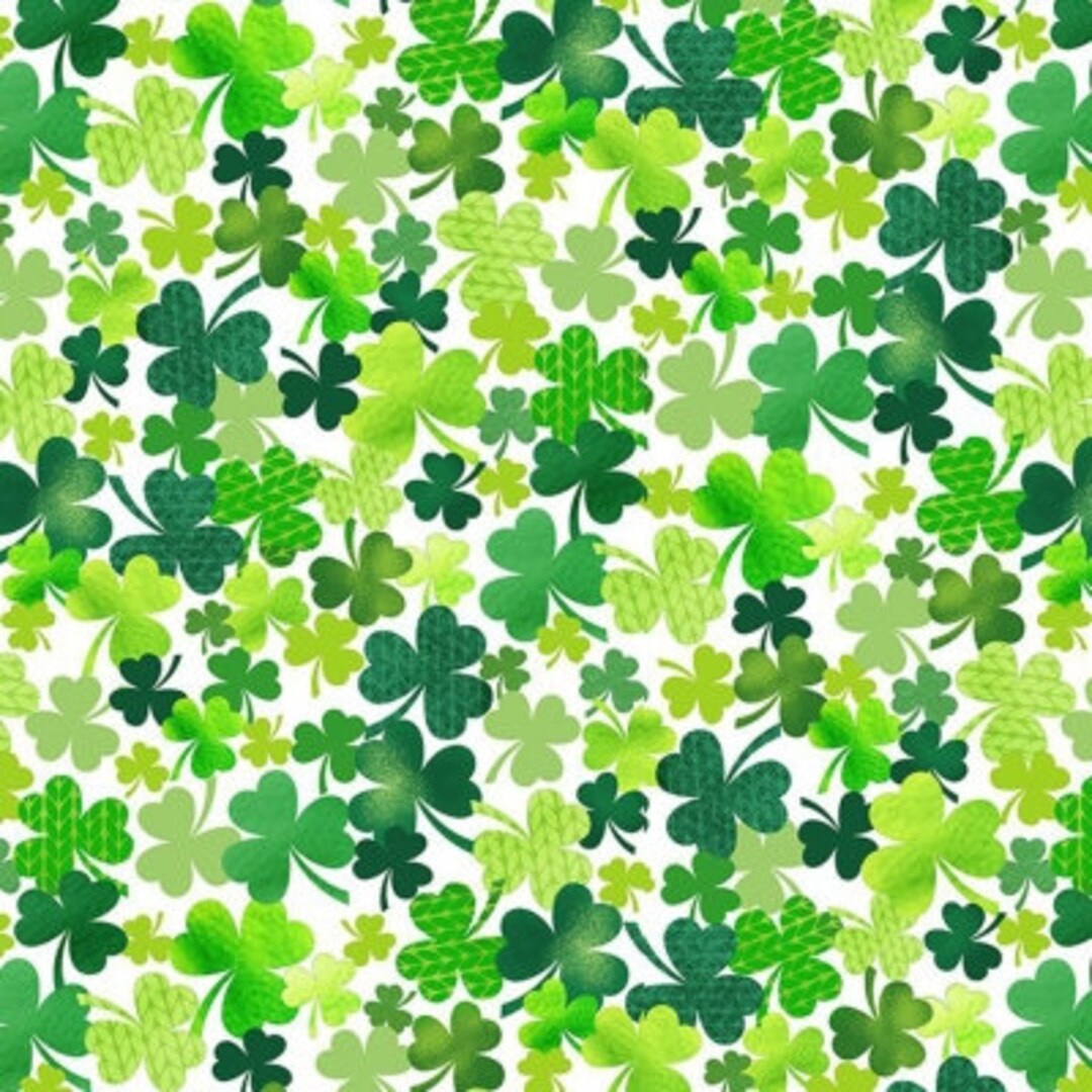Clover Fabric by the Yard, Shamrock Fabric, Saint Patty's Day Fabric ...