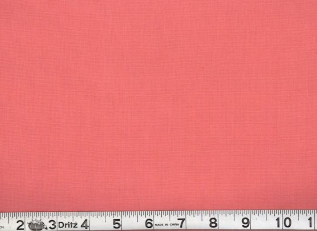 Solid Coral Fabric by the Yard, Solid Coral Cotton Fabric by the Yard ...