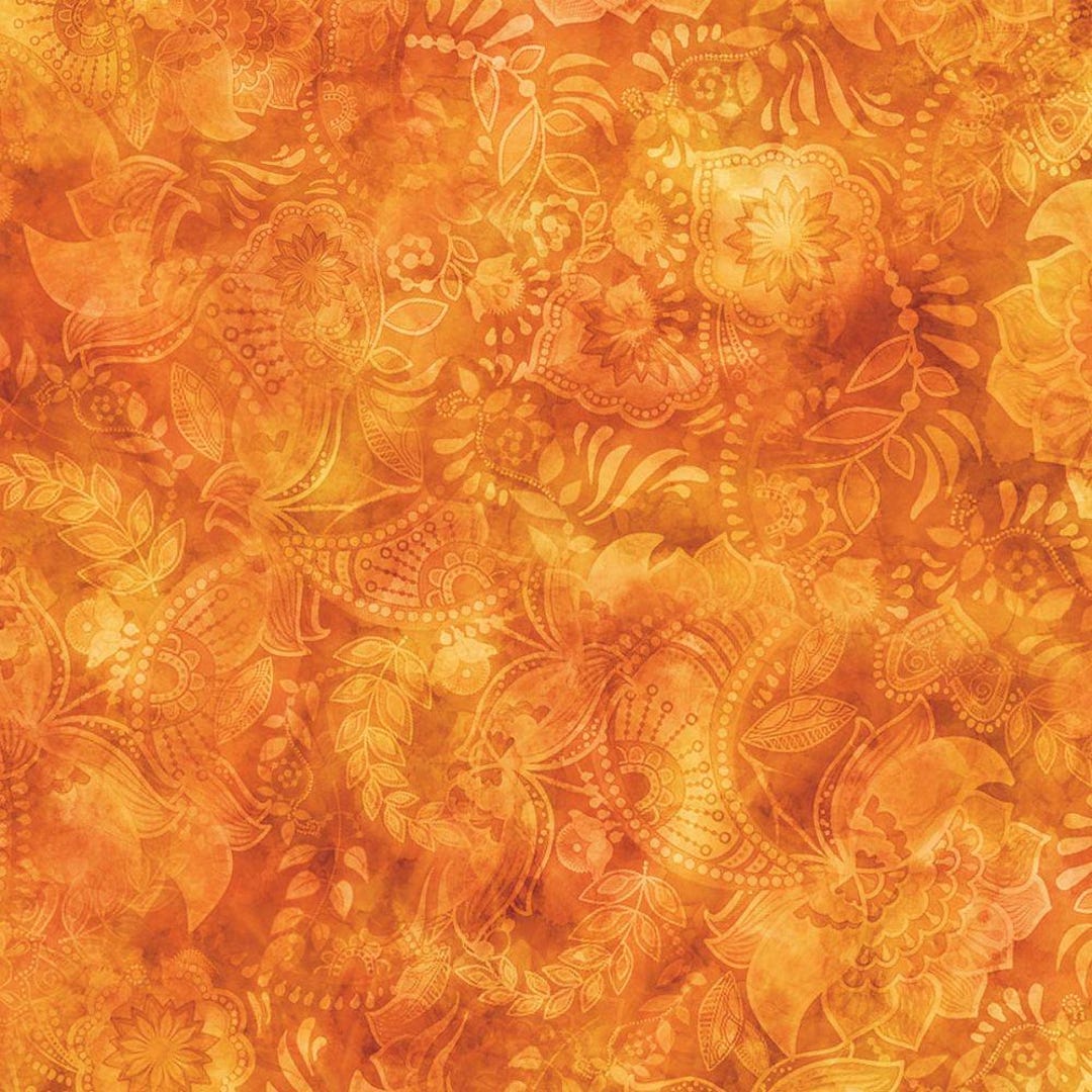Orange Fabric by the Yard Fairy Tale Fabric Line Digitally Printed ...