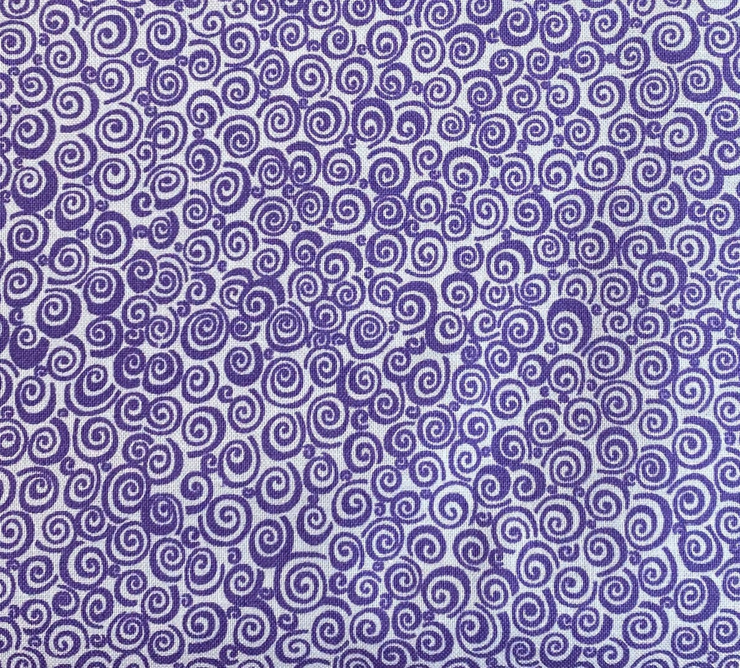 Purple Fabric by the Yard, Purple Swirl Fabric by the Yard, Purple ...