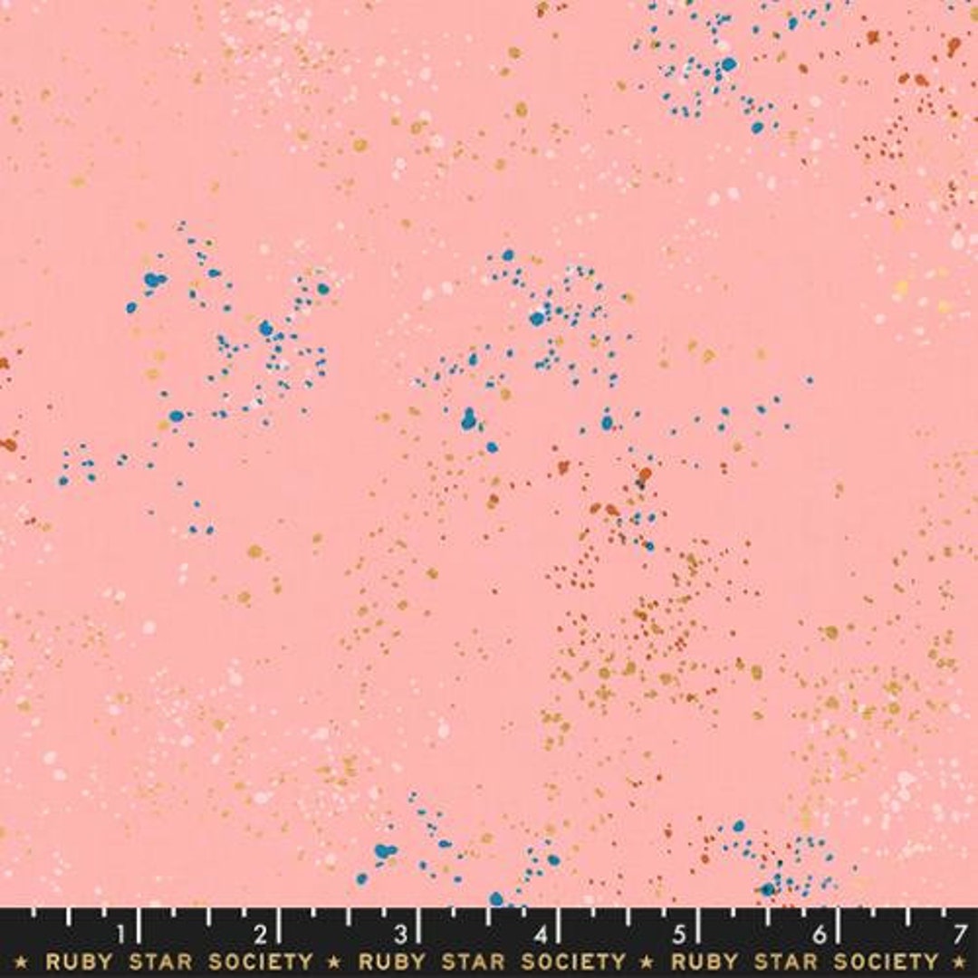 Ruby Star Speckled Fabric by the Yard RS5027 37M, Gold Metallic Fabric ...