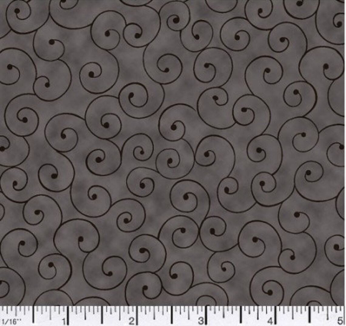 Gray Fabric by the Yard Gray Swirl Fabric Grey Fabric Gray - Etsy
