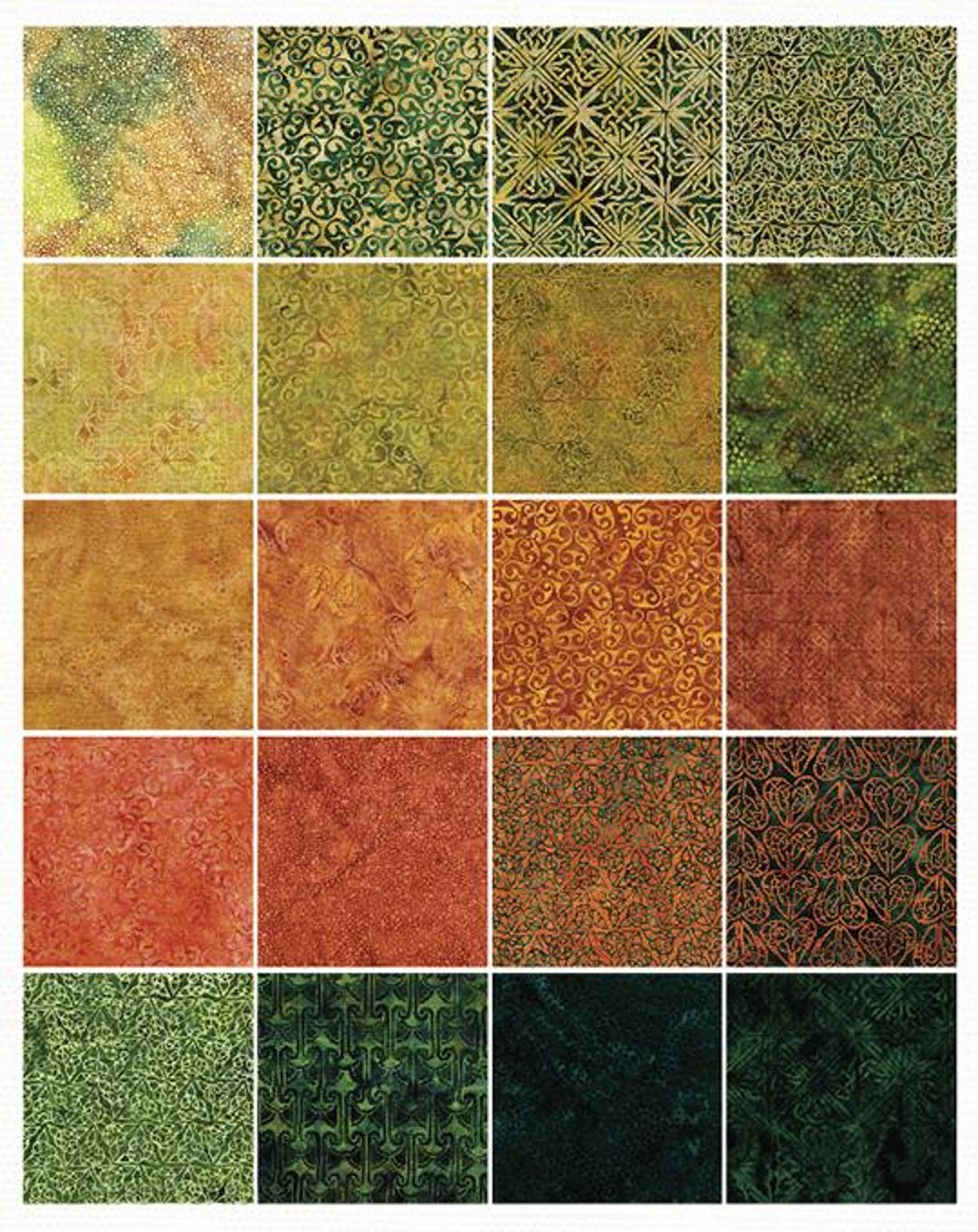 Batik Fabric 2.5 Inch Strips, Island Batik Strips Celtic Fields, Batik ...