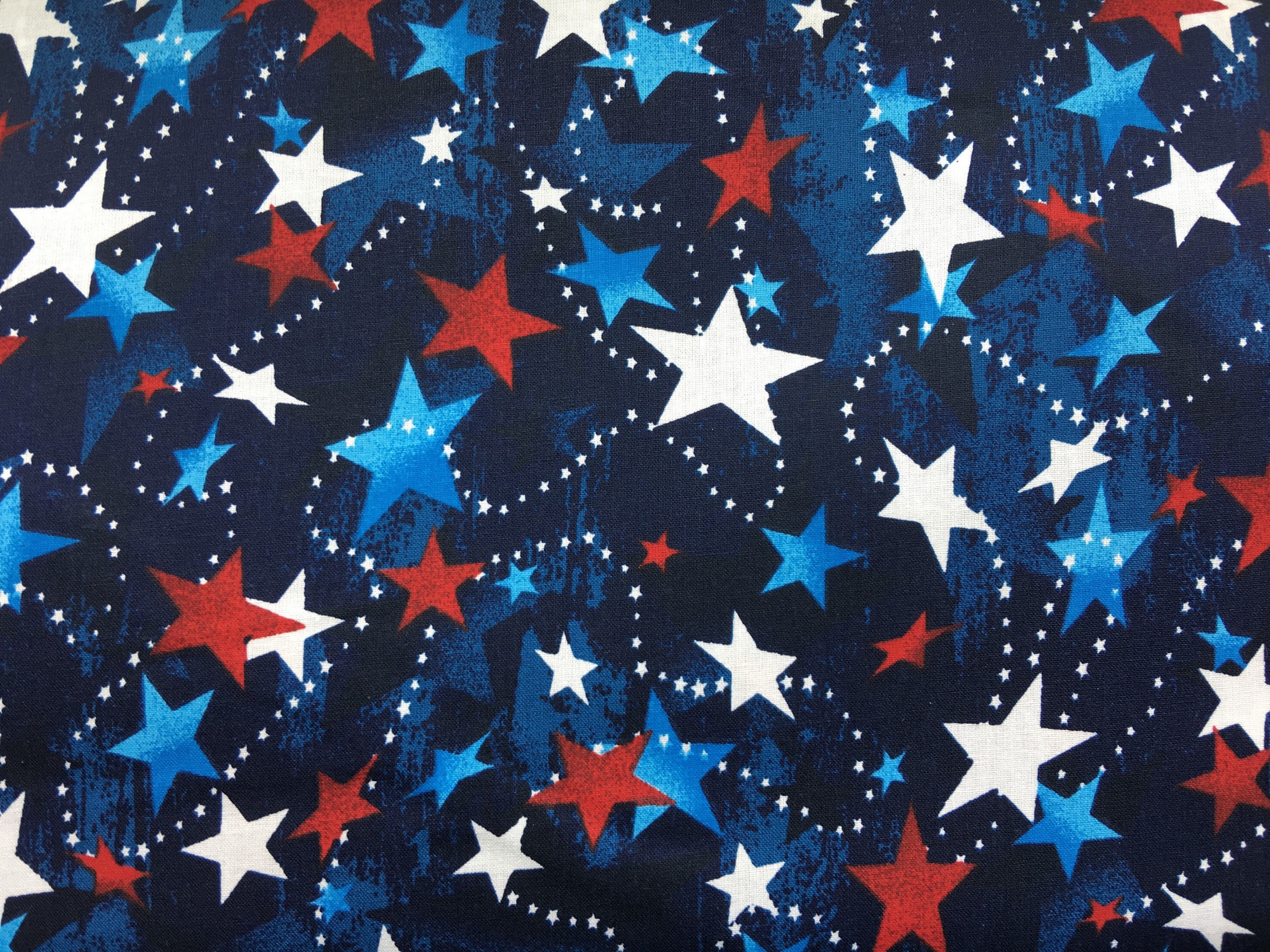 Patriotic Fabric by the Yard American Flag Fabric Stars and | Etsy