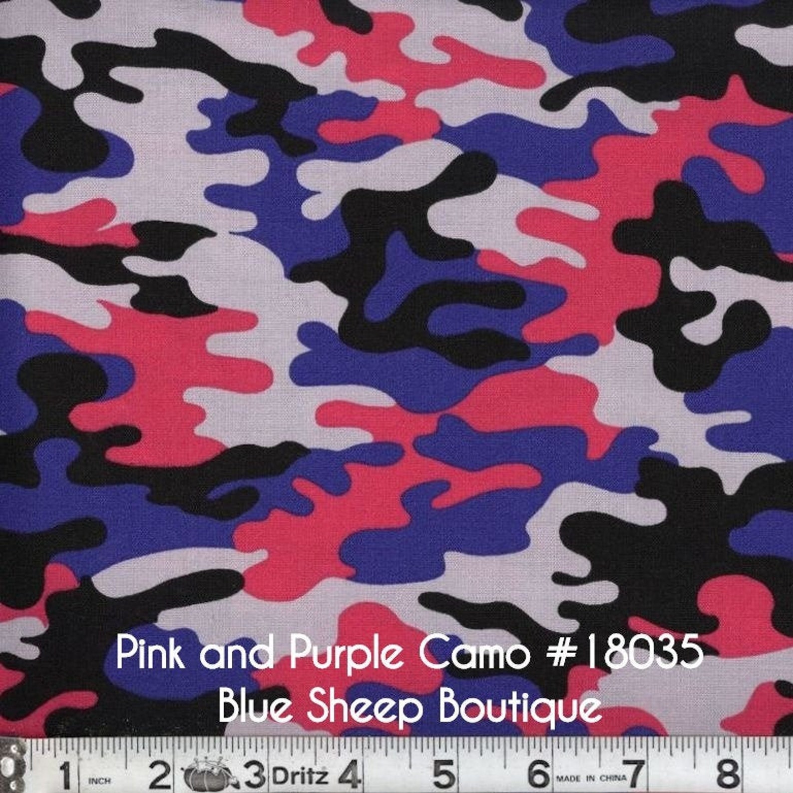 Purple and pink camo fabric by the yard pink camouflage | Etsy