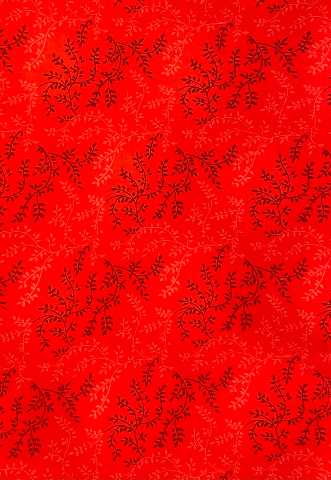Red Fabric by the Yard, Red Floral Fabric, Red Flower Fabric, 21251 - Etsy