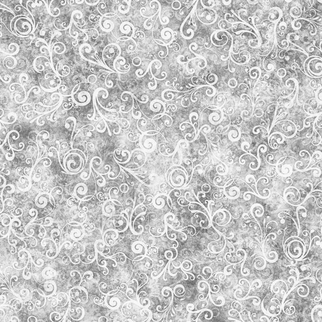 Gray Fabric by the Yard Digitally Printed Cotton, Gray Fabric Basics ...