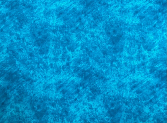 Turquoise Fabric by the Yard Blue Fabric Turquoise Grunge - Etsy