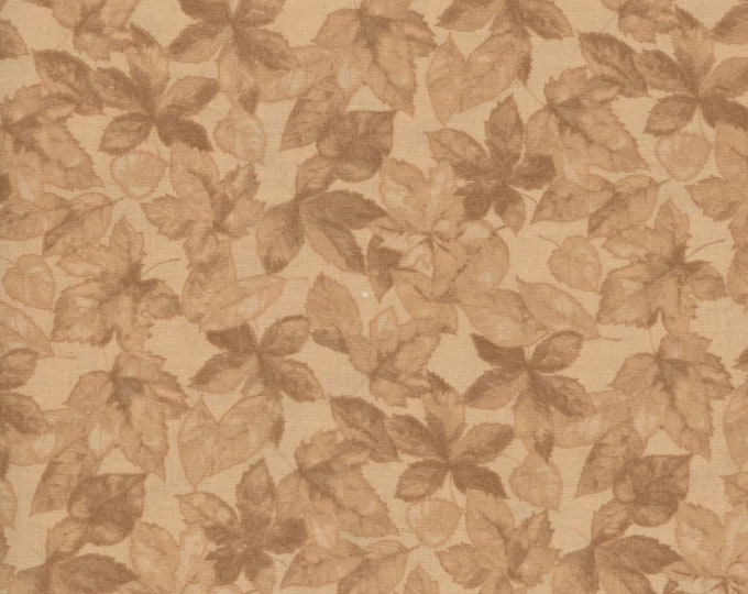 Tan Fabric by the Yard, Light Brown Leaf Fabric, Brown Leaves Fabric ...