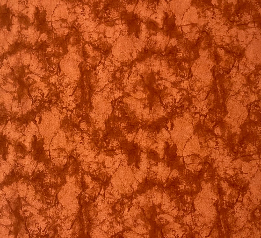 Rust Fabric by the Yard, Rust Marble Fabric, Rust Brown Fabric, Rust ...