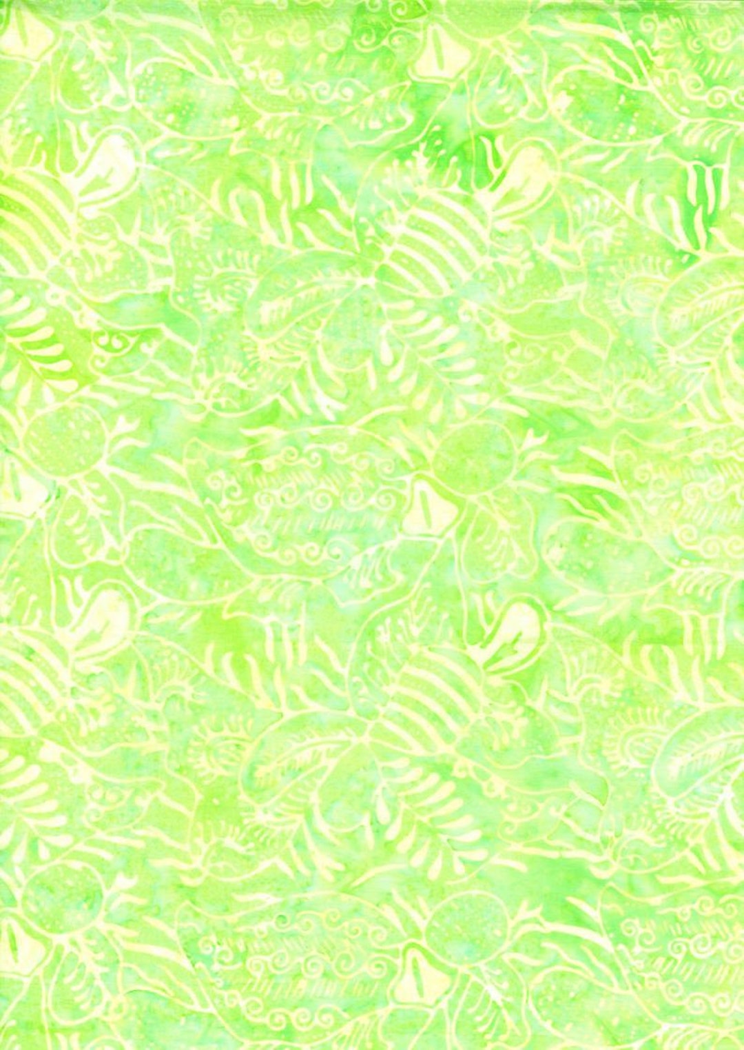 Green Batik Fabric by the Yard by Timeless Treasures, Light Green ...