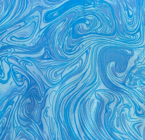 Light blue fabric by the yard light blue swirl fabric by the | Etsy