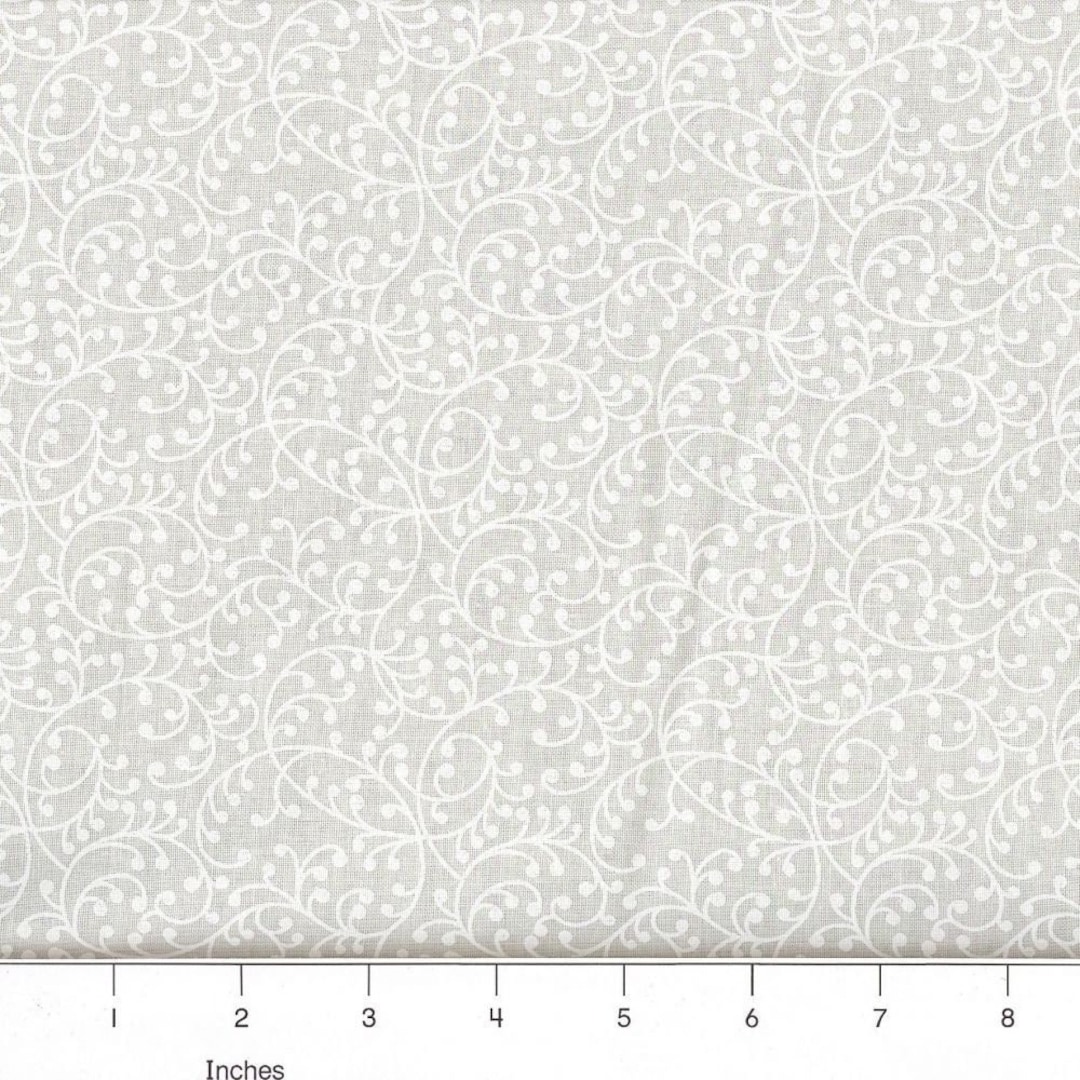 White Fabric by the Yard, Neutral Fabric, White Swirl Fabric, White ...