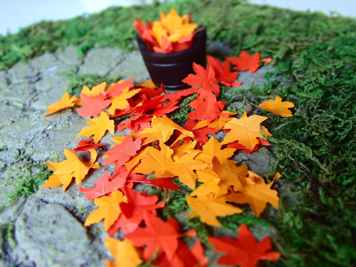 Miniature Leaves for Fall Fairy Garden Terrarium or Dollhouse - Etsy