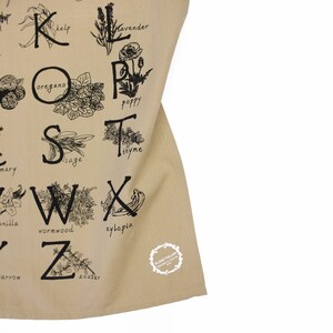 ABC HERBS & SPICES - Hand Printed Tea Towel / Handmade Gift / Art ...