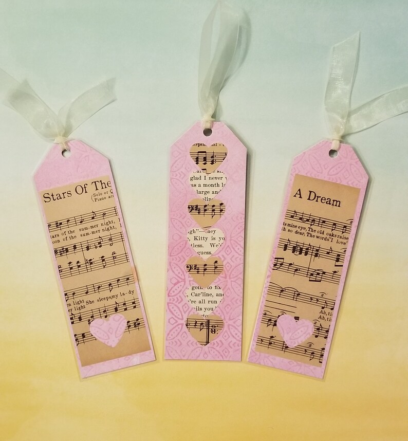 Vintage Song Book Themed Bookmarks | Etsy