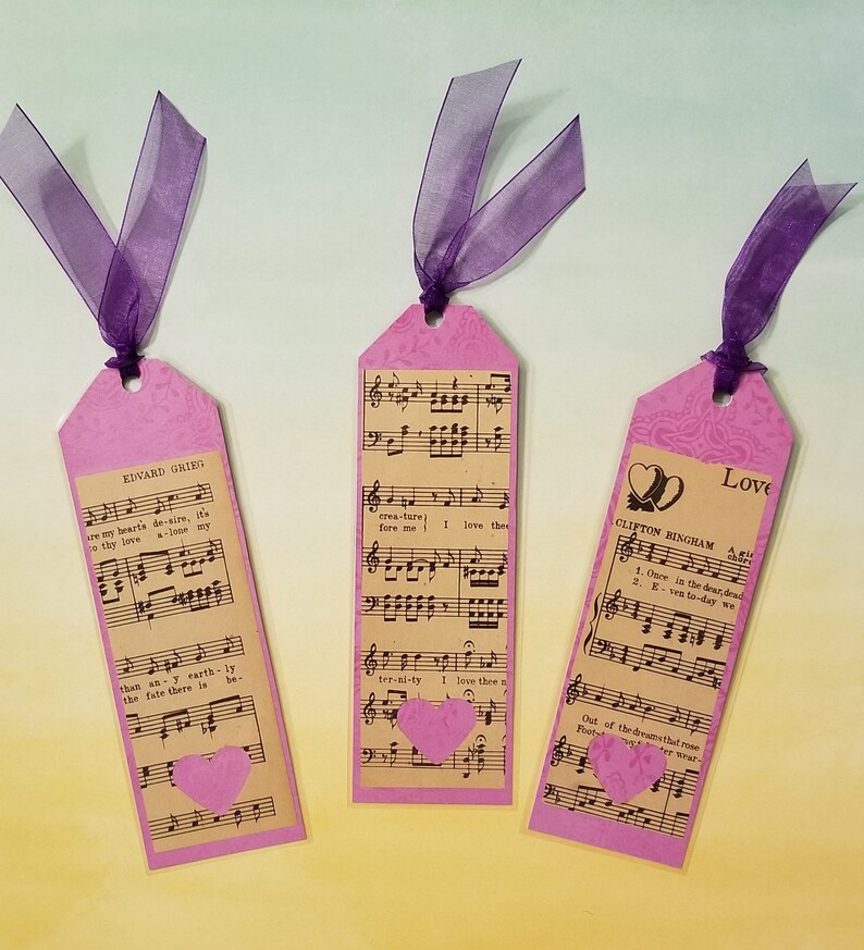 Vintage Song Book Themed Bookmarks | Etsy