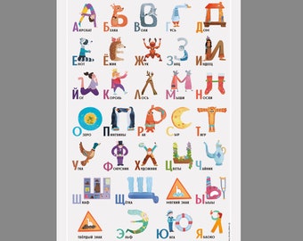 Alphabet Poster - Etsy
