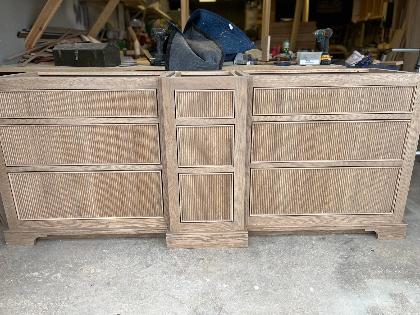 Double or Single Sink Reeded Front Solid White Oak Bathroom Vanity - Etsy