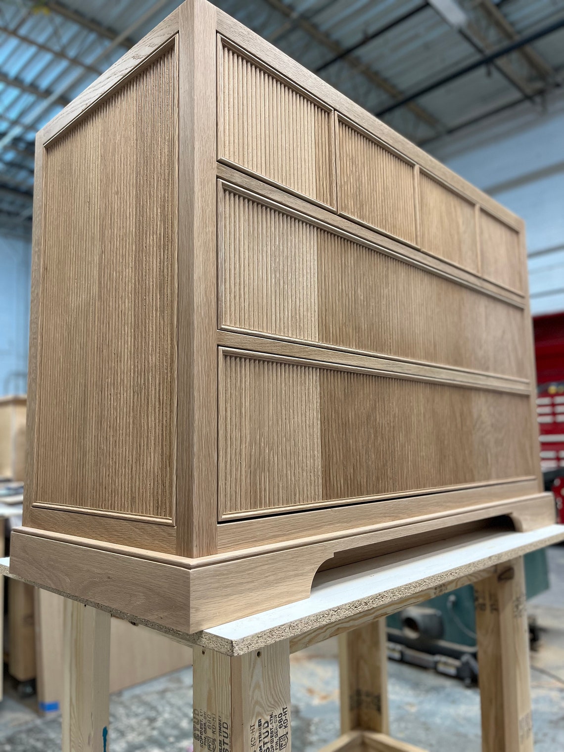 White Oak Reeded Beaded Fluted Bathroom Vanity Powder Room - Etsy
