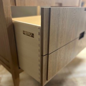 Solid White Oak Triple Drawer Front Bathroom Vanity Custom Order - Etsy