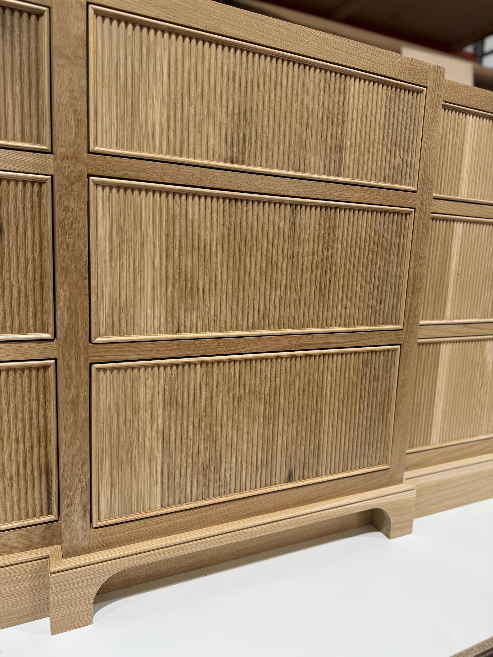 Reeded White Oak Bathroom Vanity - Etsy