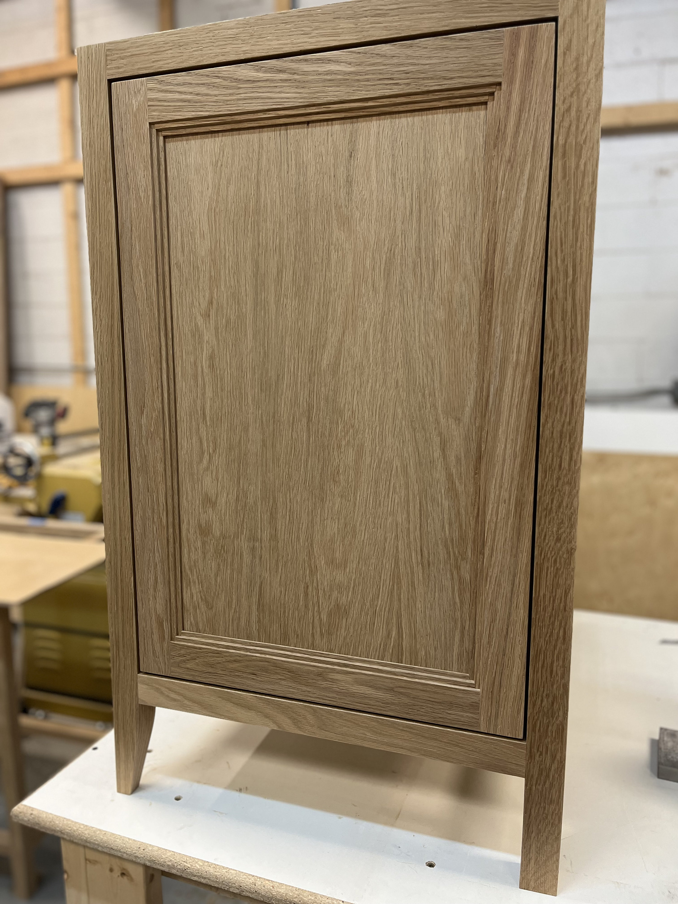 White Oak Bathroom Vanity Side Table Console Table Powder Room Hand ...