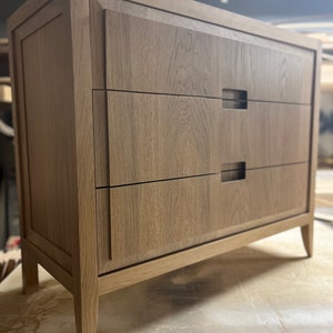 Solid White Oak Triple Drawer Front Bathroom Vanity Custom Order - Etsy
