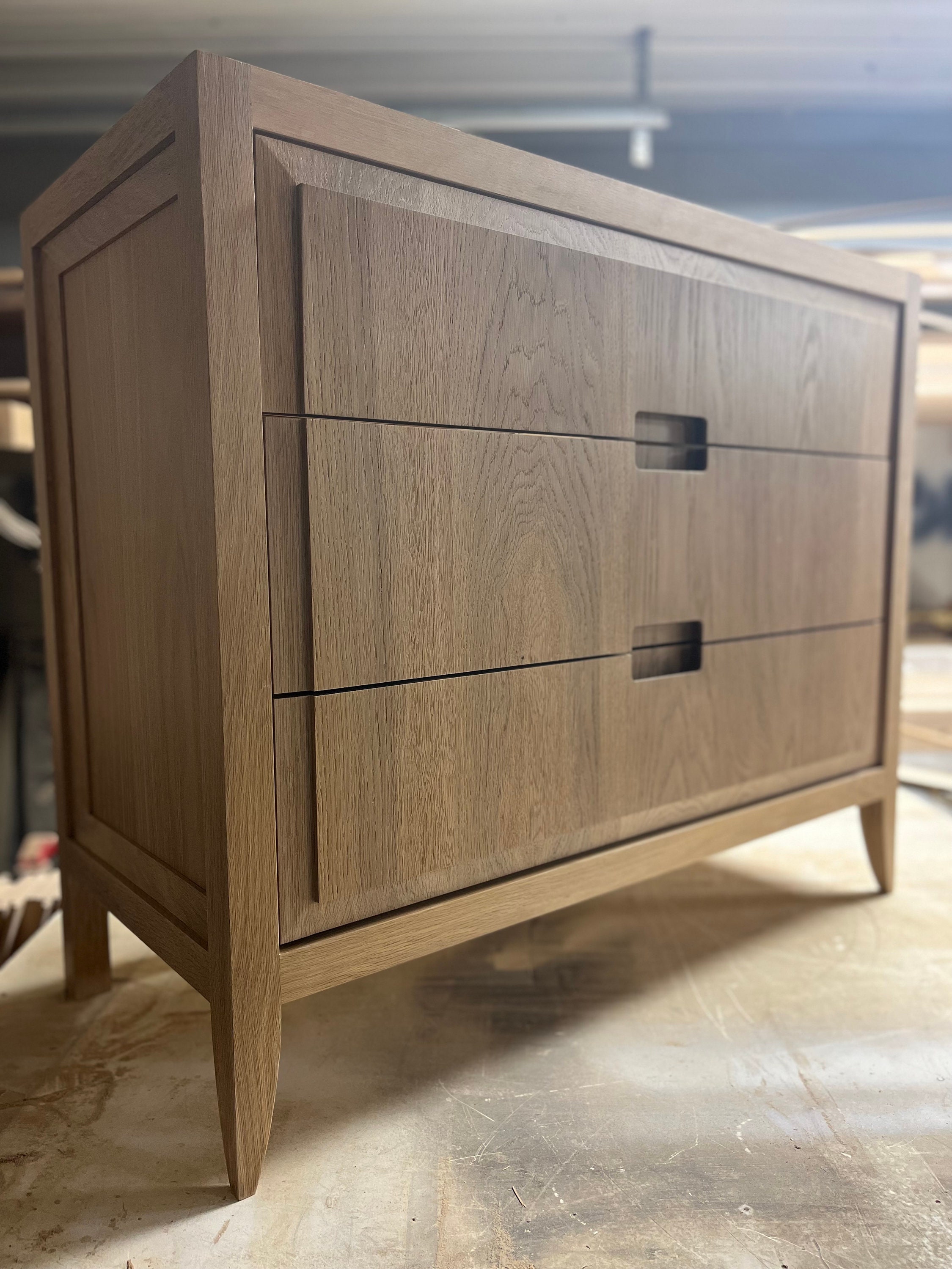 Solid White Oak Triple Drawer Front Bathroom Vanity Custom Order - Etsy