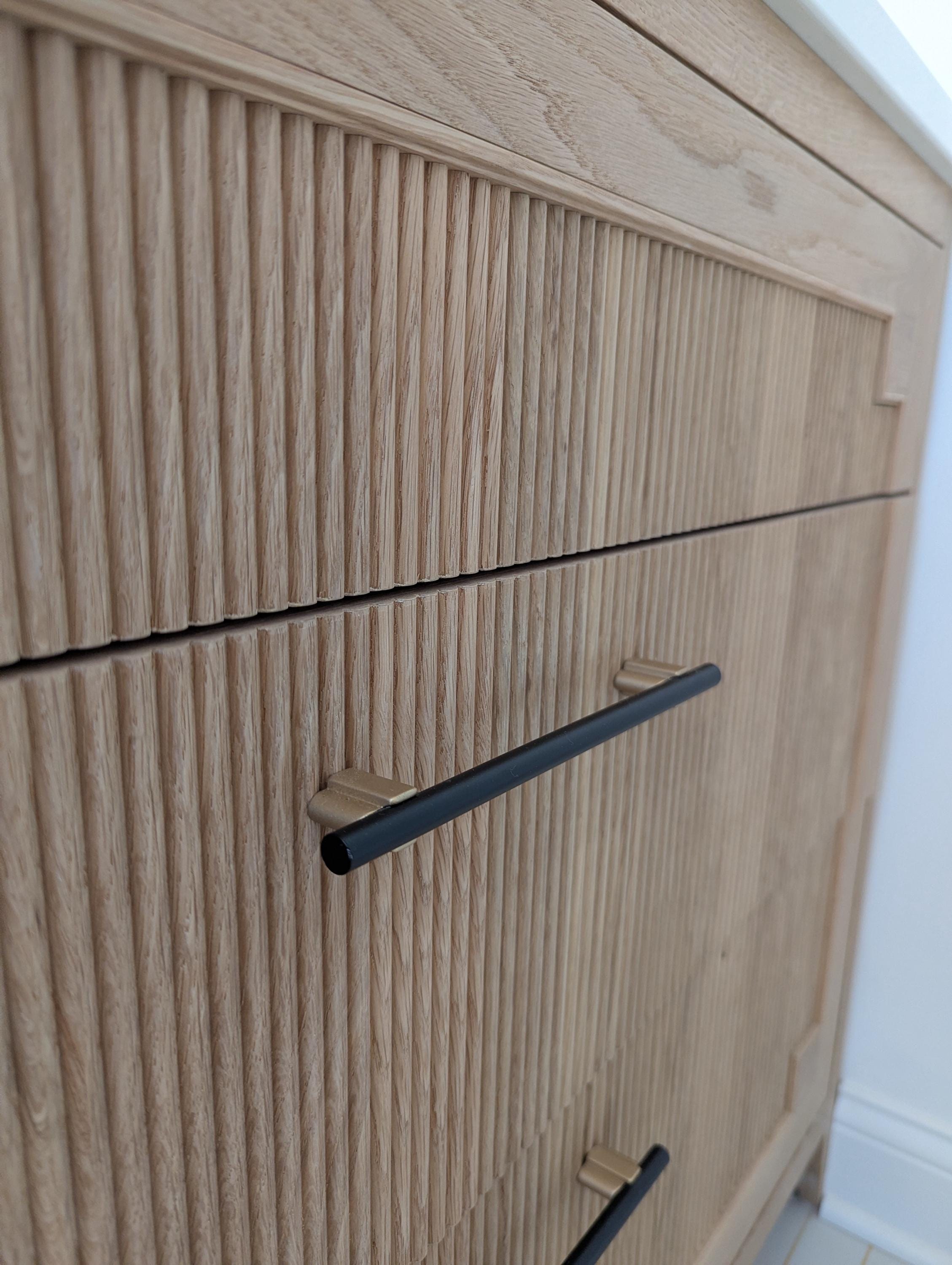 Reeded White Oak Vanity - Etsy