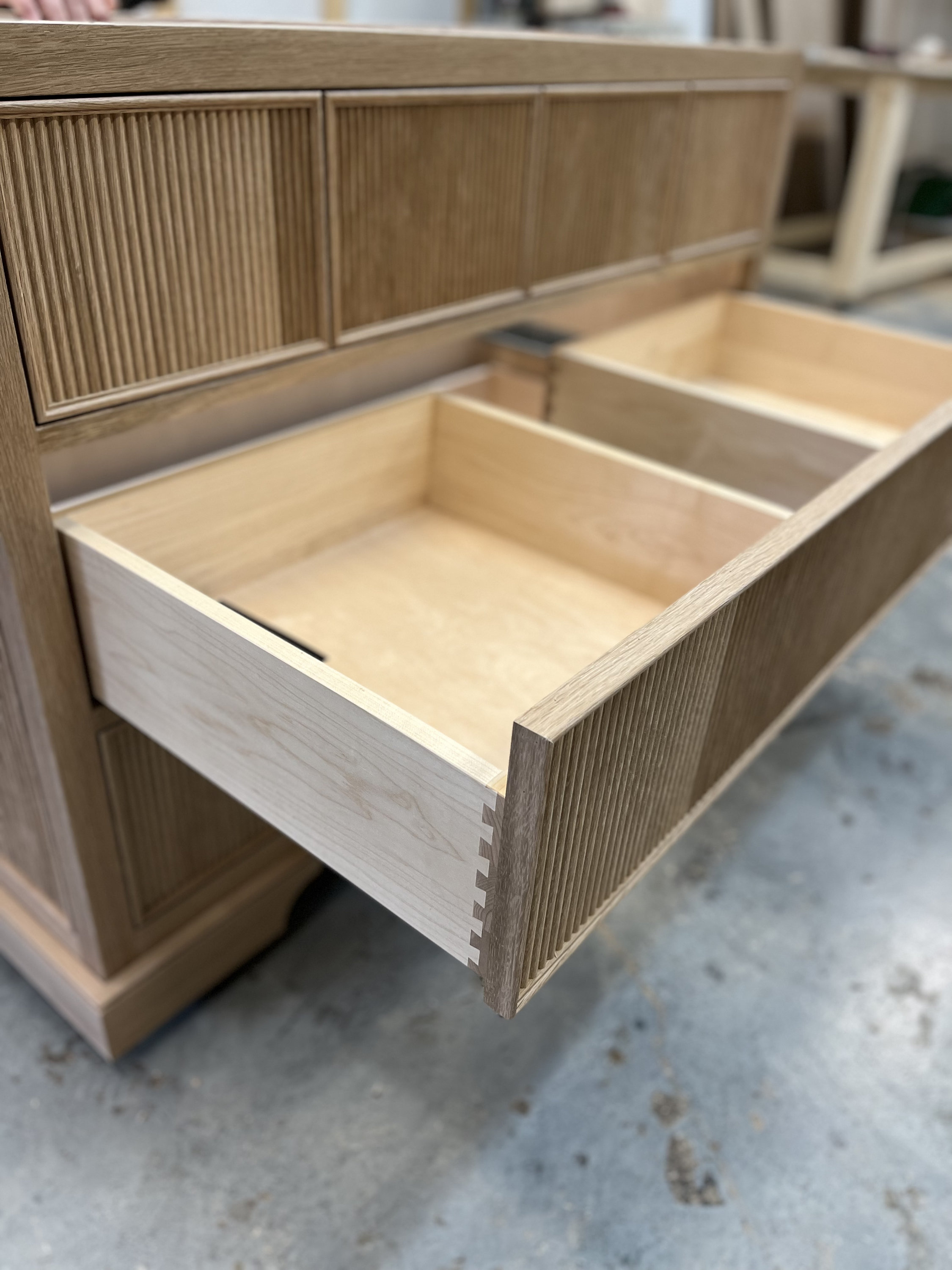 White Oak Reeded Beaded Fluted Bathroom Vanity Powder Room - Etsy