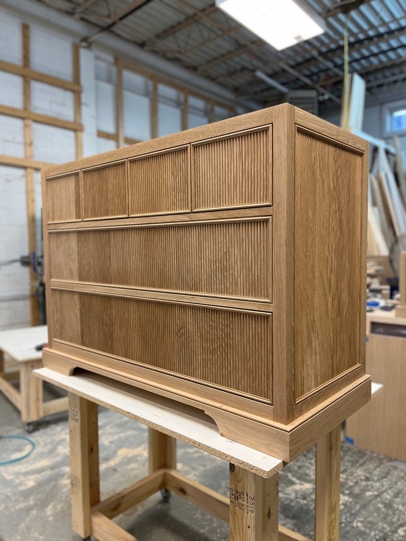 White Oak Reeded Beaded Fluted Bathroom Vanity Powder Room - Etsy