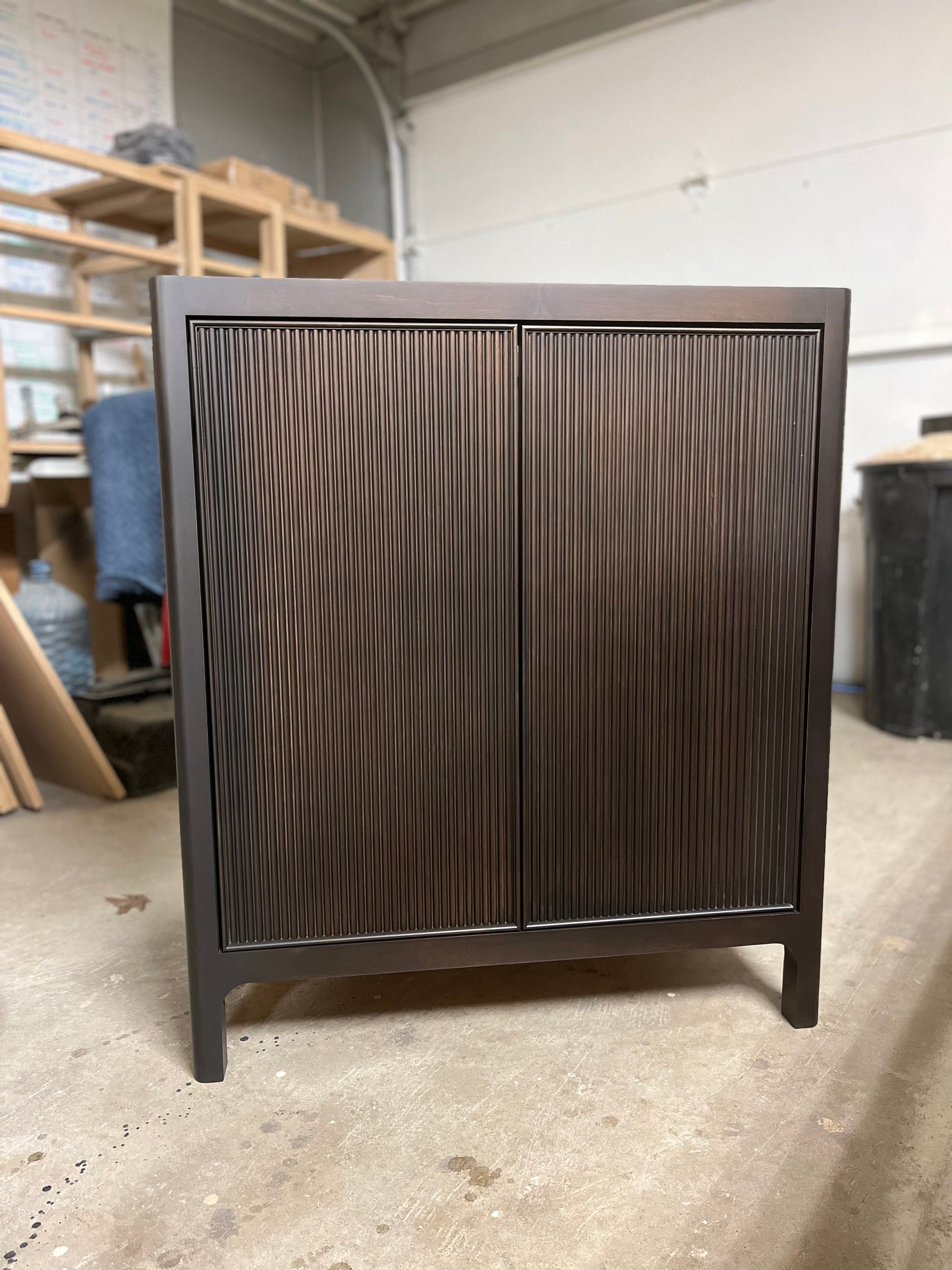 Custom Solid Maple Reeded Bathroom Vanity - Etsy