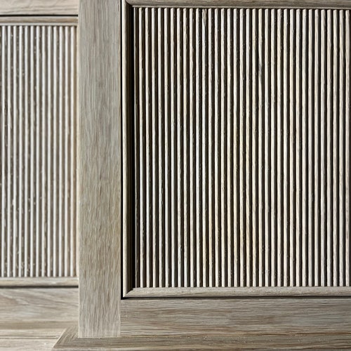 60 Reeded White Oak Vanity 9 Drawer - Etsy