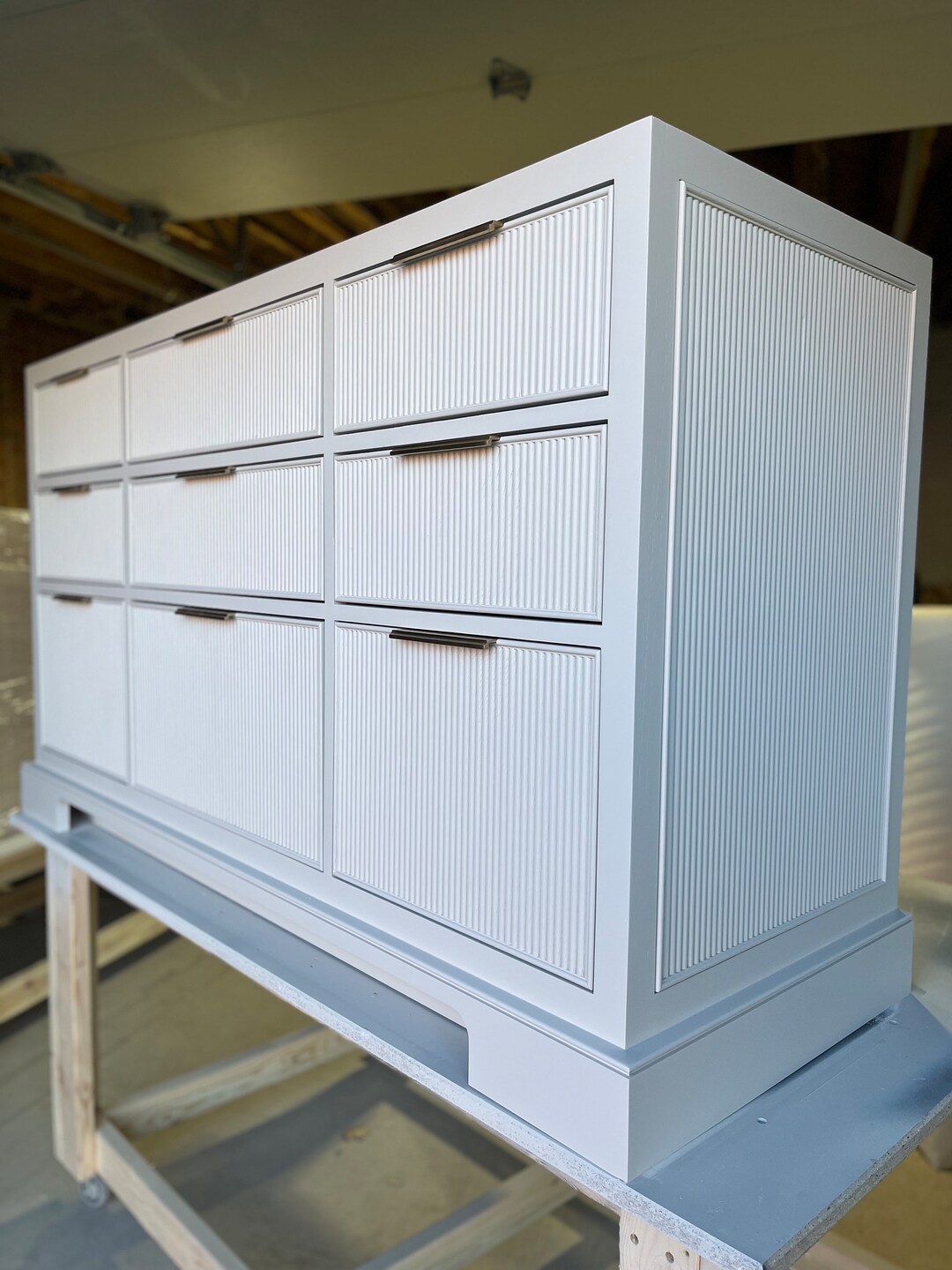 Solid Maple Reeded Painted Bathroom Vanity - Etsy