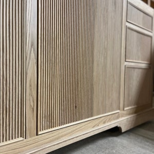 Large Reeded White Oak Vanity - Etsy
