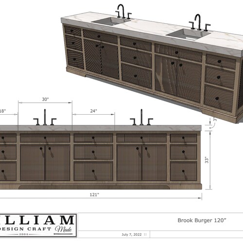 Reeded White Oak Vanity - Etsy