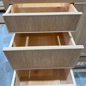 Reeded White Oak Floating Vanity - Etsy