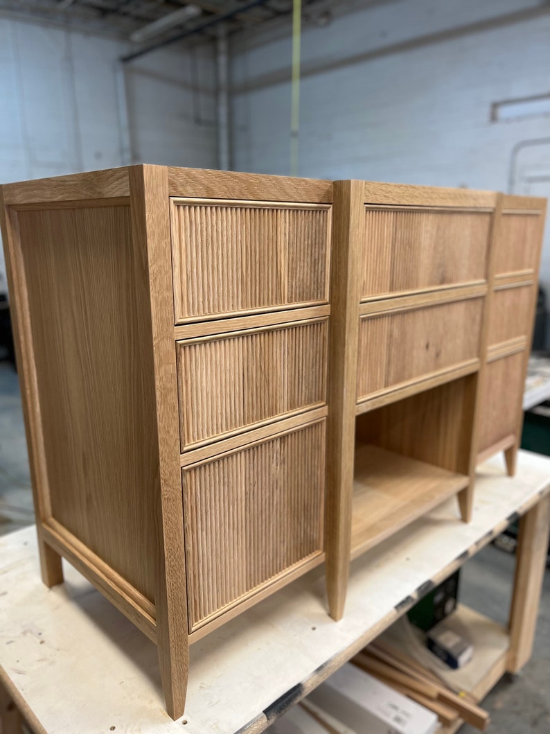 Solid White Oak Bathroom Vanity Built to Order Any Size Available - Etsy
