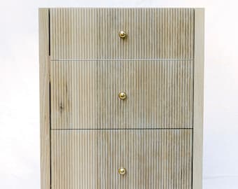 Reeded Solid White Oak Wood Bathroom Vanity - Etsy